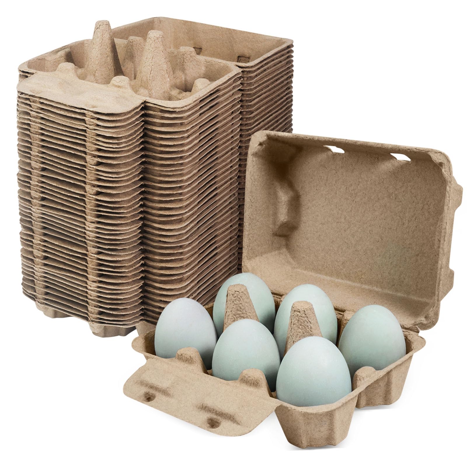 tutata Duck Egg Cartons,25 Pack, Half Dozen Jumbo Egg Carton, Blank Top ...