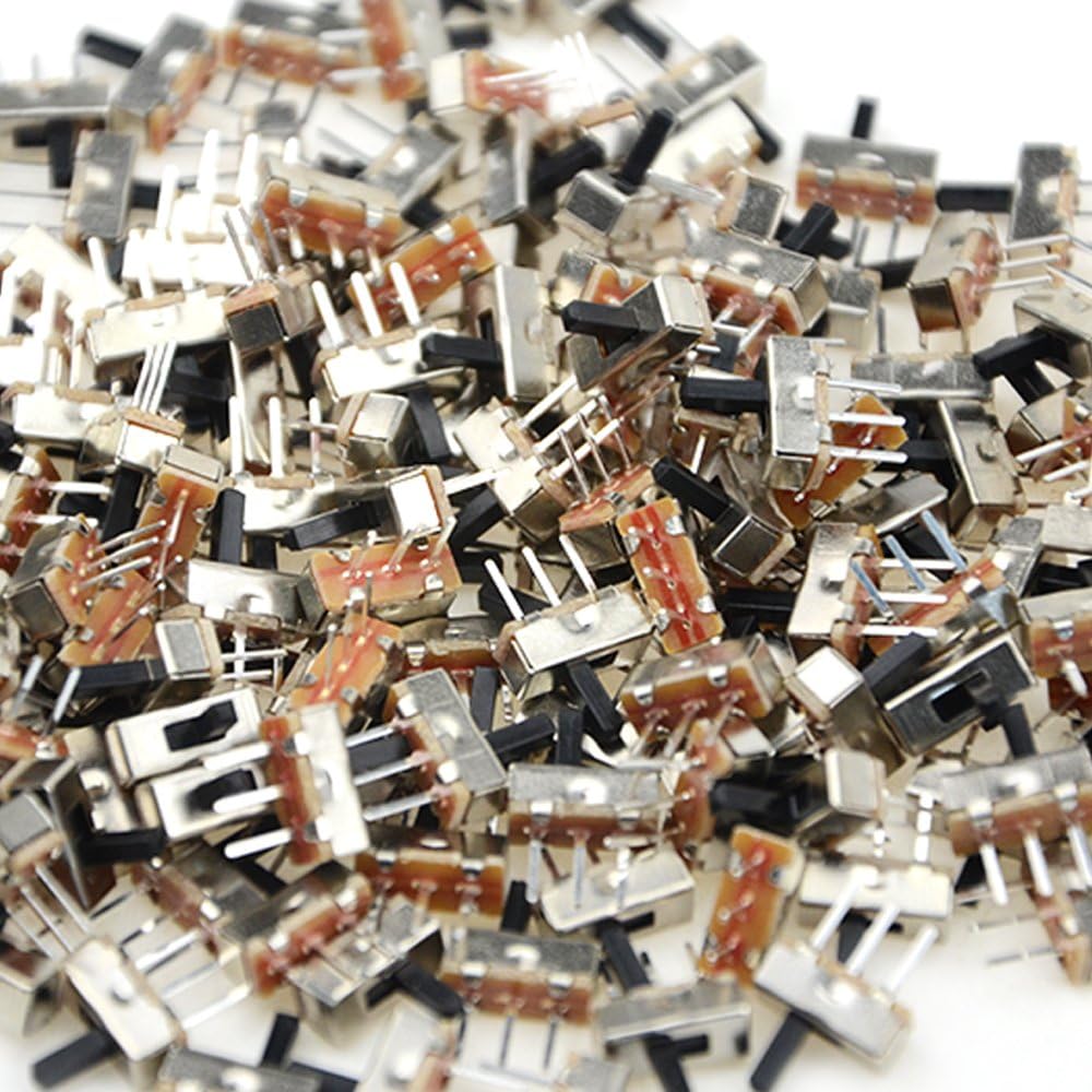 WMYCONGCONG 150 PCS 3 Pin 2 Position 1P2T SPDT Vertical Micro Slide Switch 0.5A 50V DC – BigaMart
