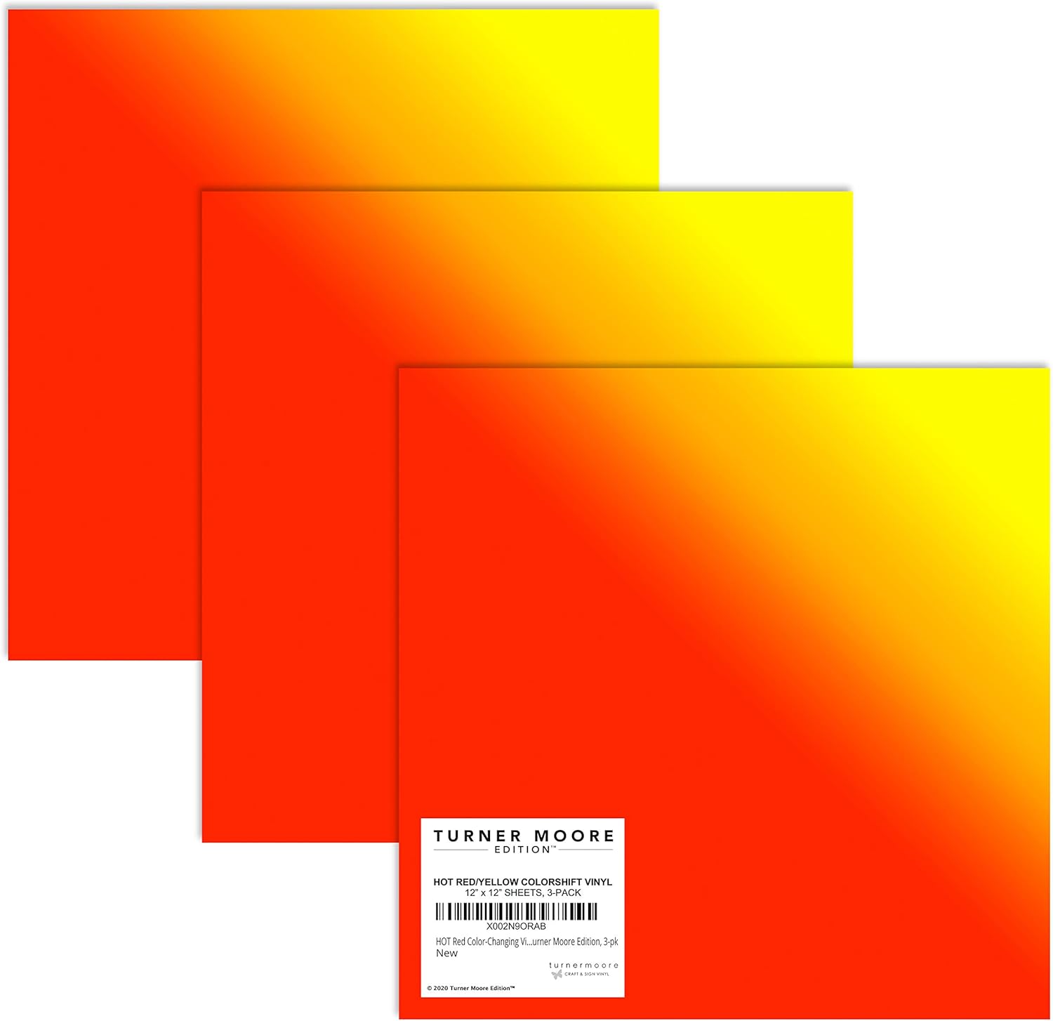 Amazon.com: HOT Red Color-Changing Vinyl, Turns Yellow When Hot, 12" x ...