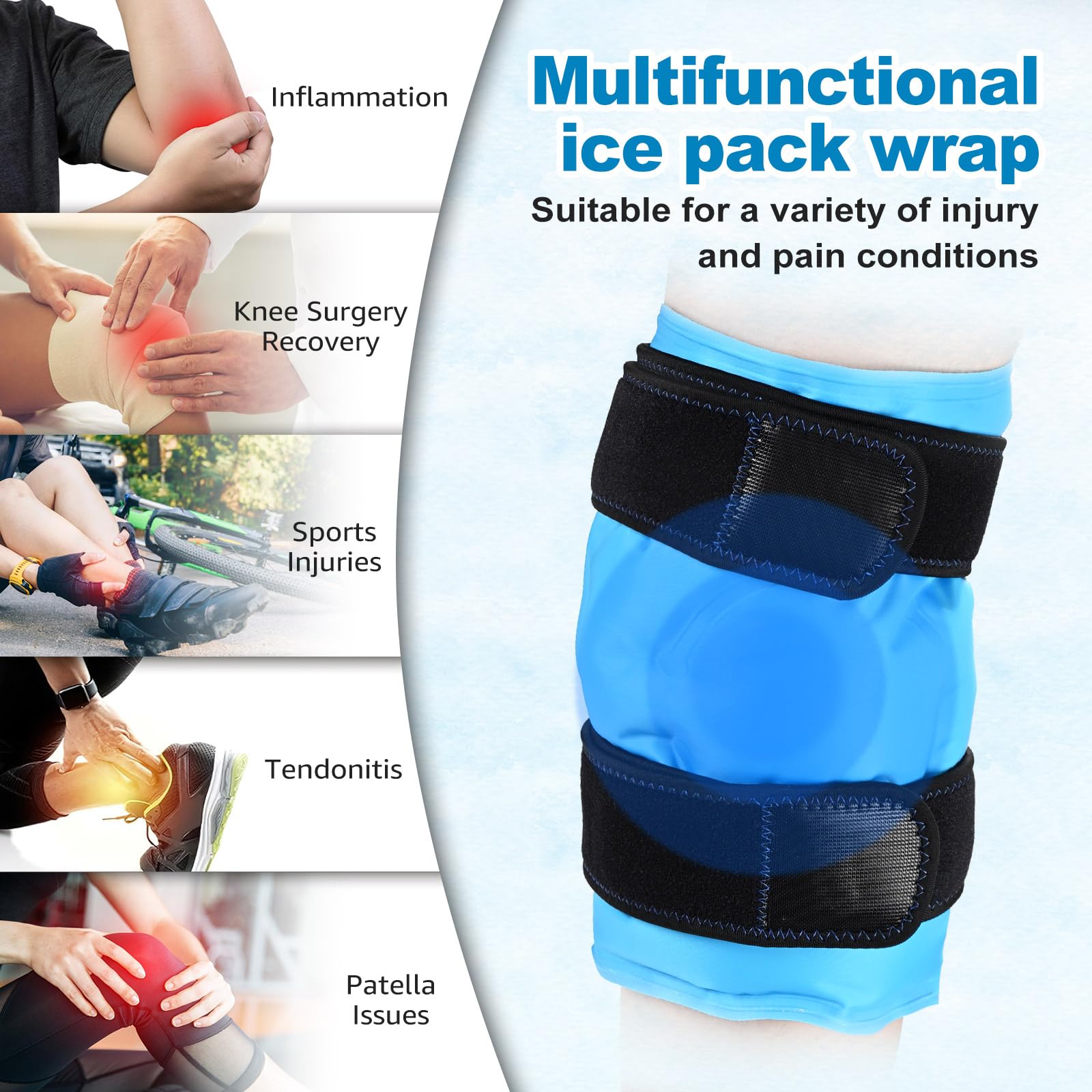 Mua Ice Pack for Knee Pain Relief,Reusable Gel Ice Wrap for Relief of ...