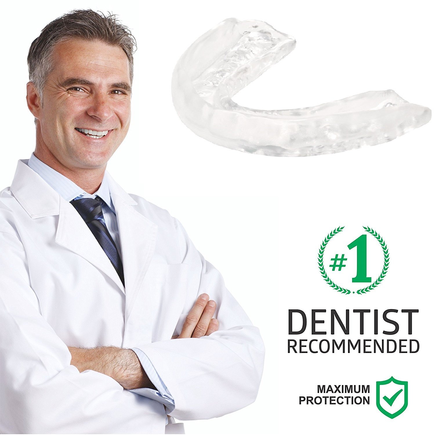 Custom Fit Night Mouth Guard for Teeth Grinding Clenching Dental Bite ...