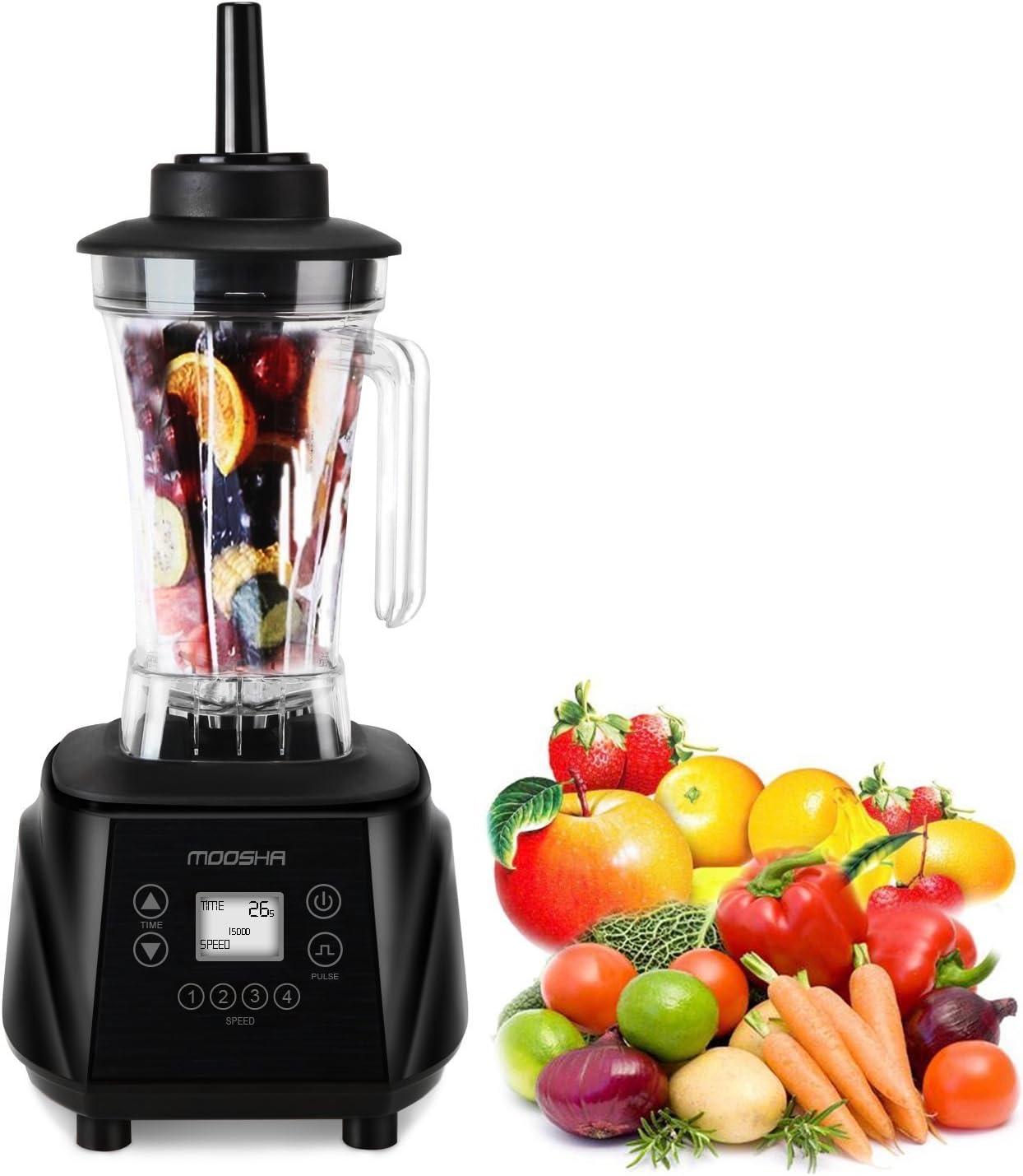 Amazon.com: Professional Commecial Blender, MOOSHA Smoothie Blender and ...