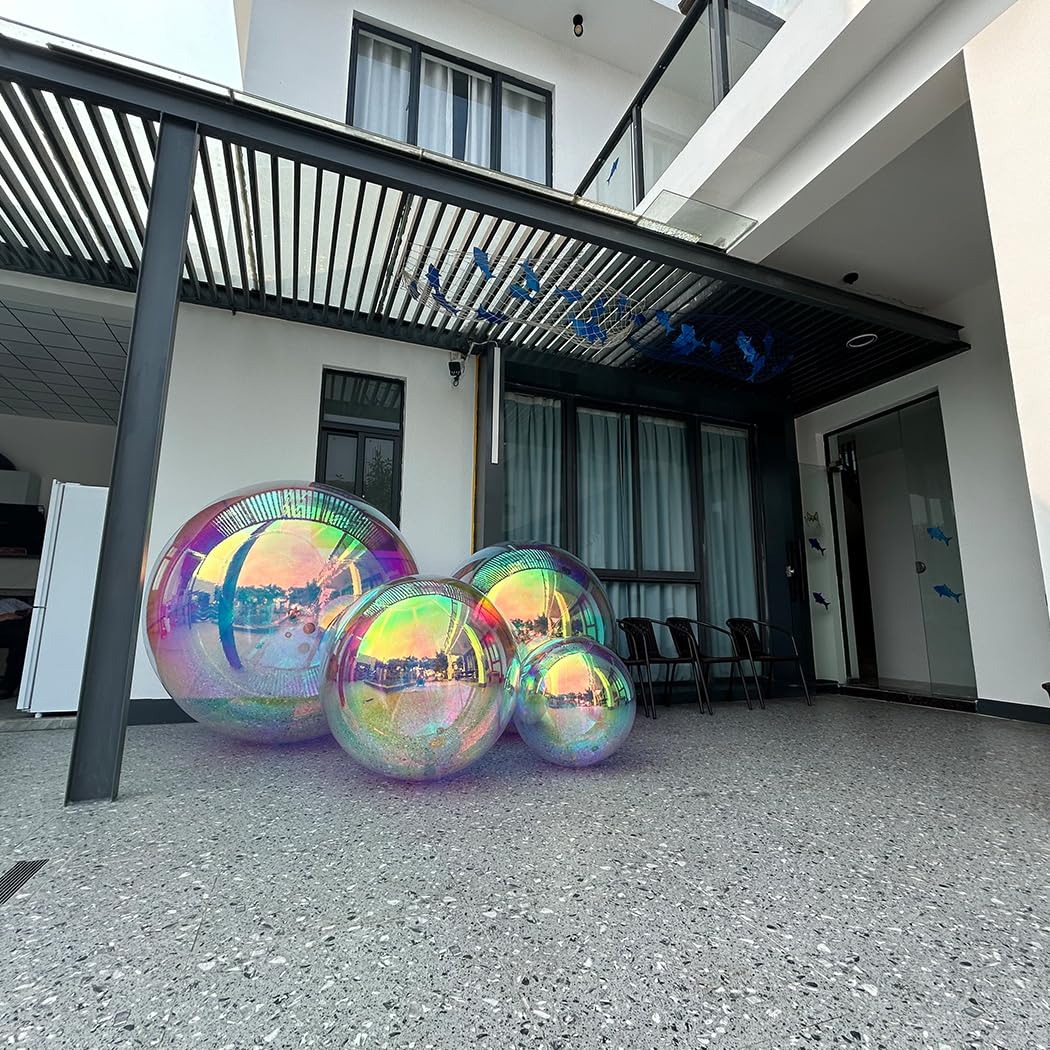 Inflatable Mirror Ball 1.0m/39.4in Big Shiny Balls Airtight Giant ...