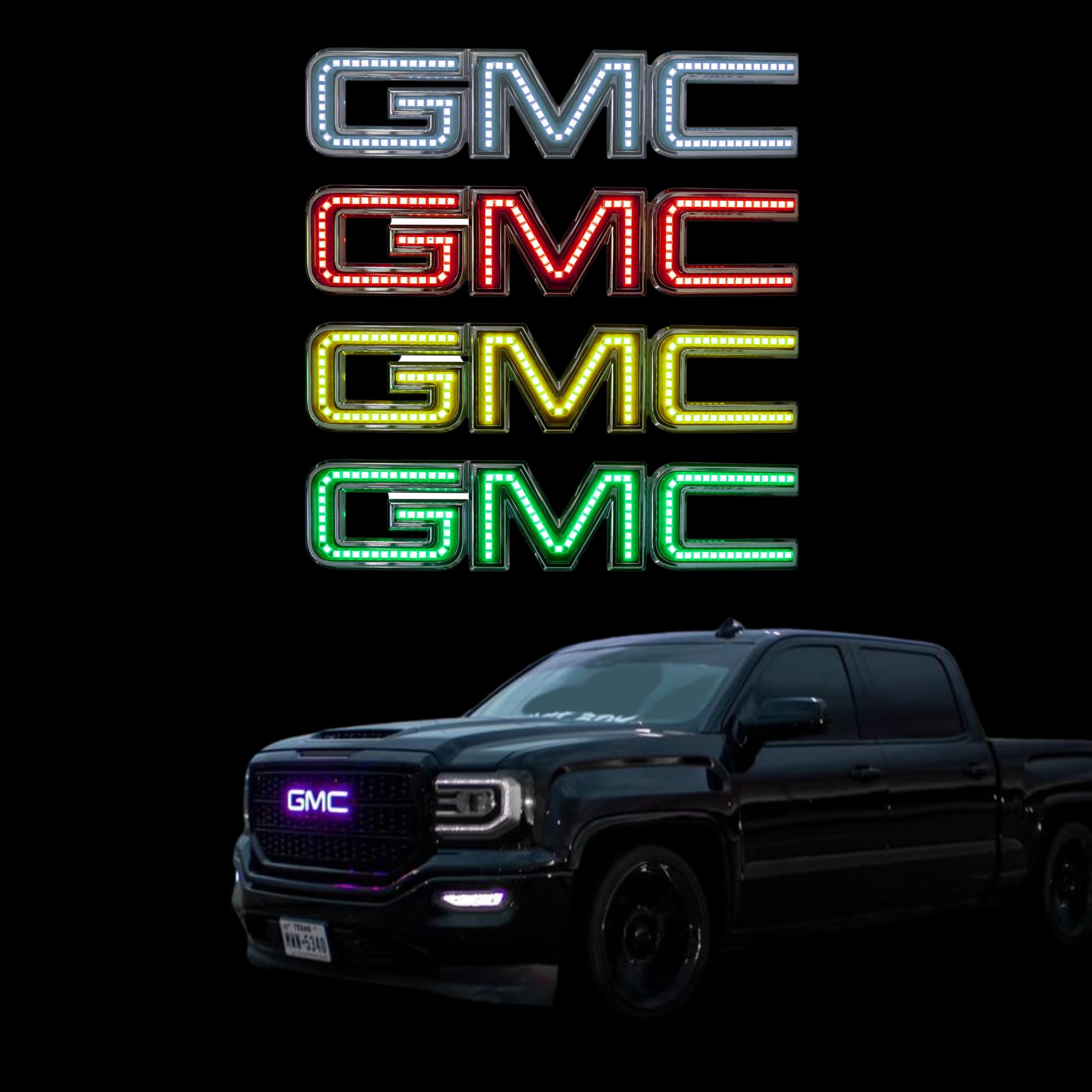 Mua Multicolored LED Logo to fit GMC Front Emblem - Illuminated Truck ...