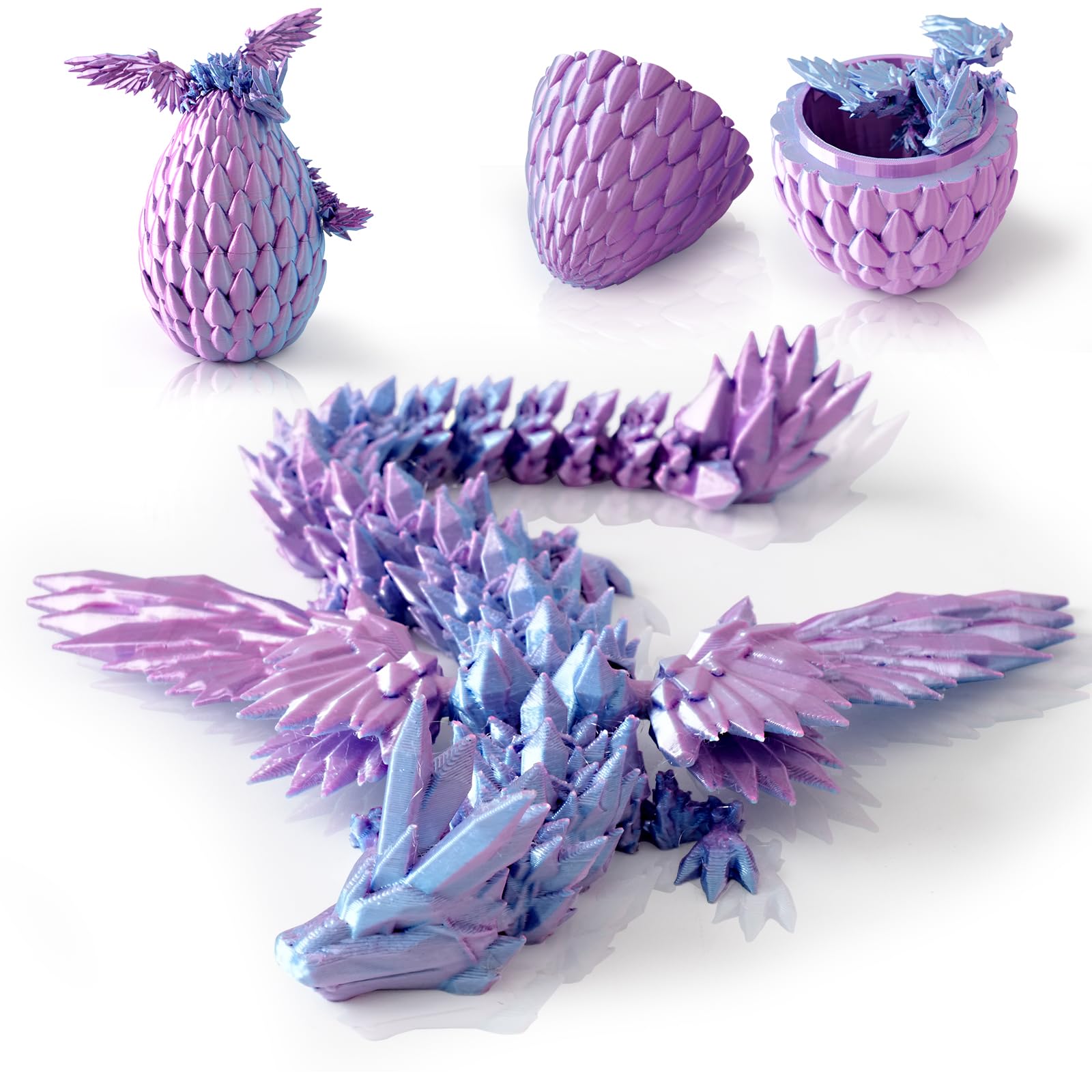 Hocado 3D Printed Dragon in Eggs Wing Dragon Egg Flying Articulated ...