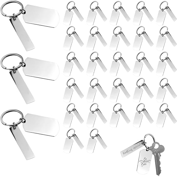Key Tag Keychain Project Kit, Metal Stamping Blanks, Hand Stamping ...