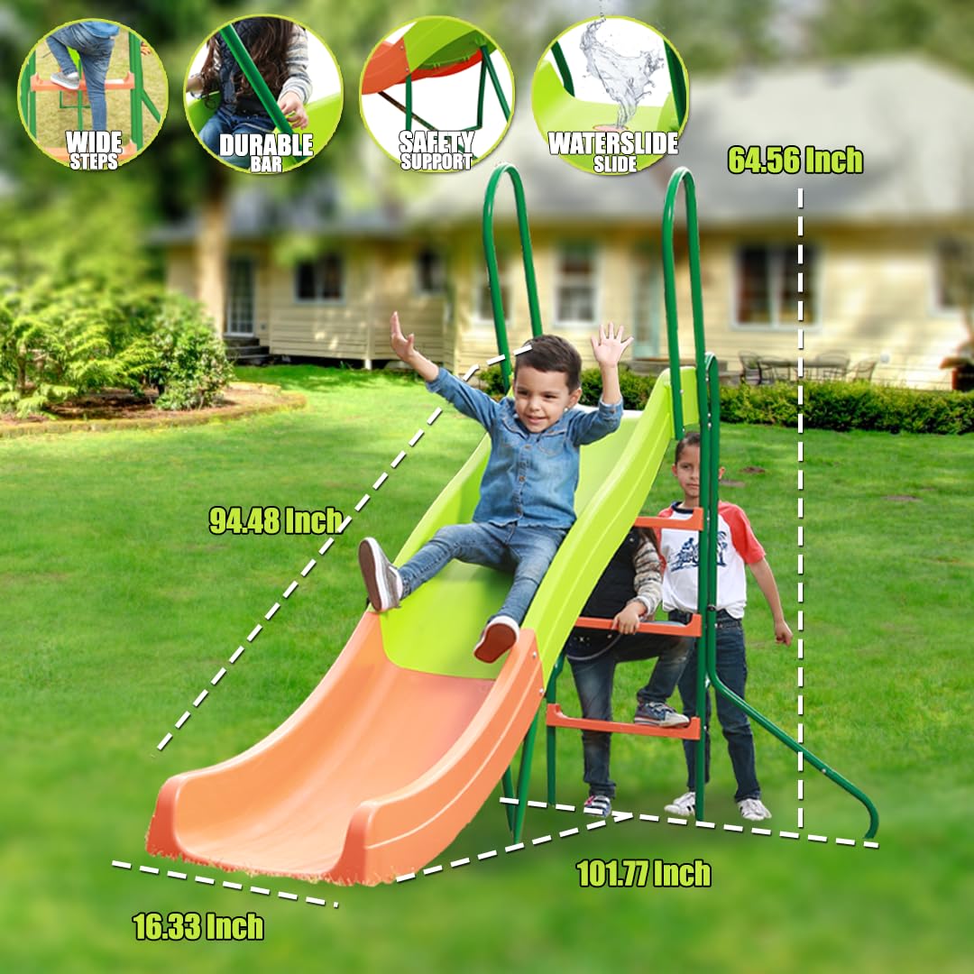 Mua Platports 8 FT Freestanding Backyard Wavy Water Slide for Children ...