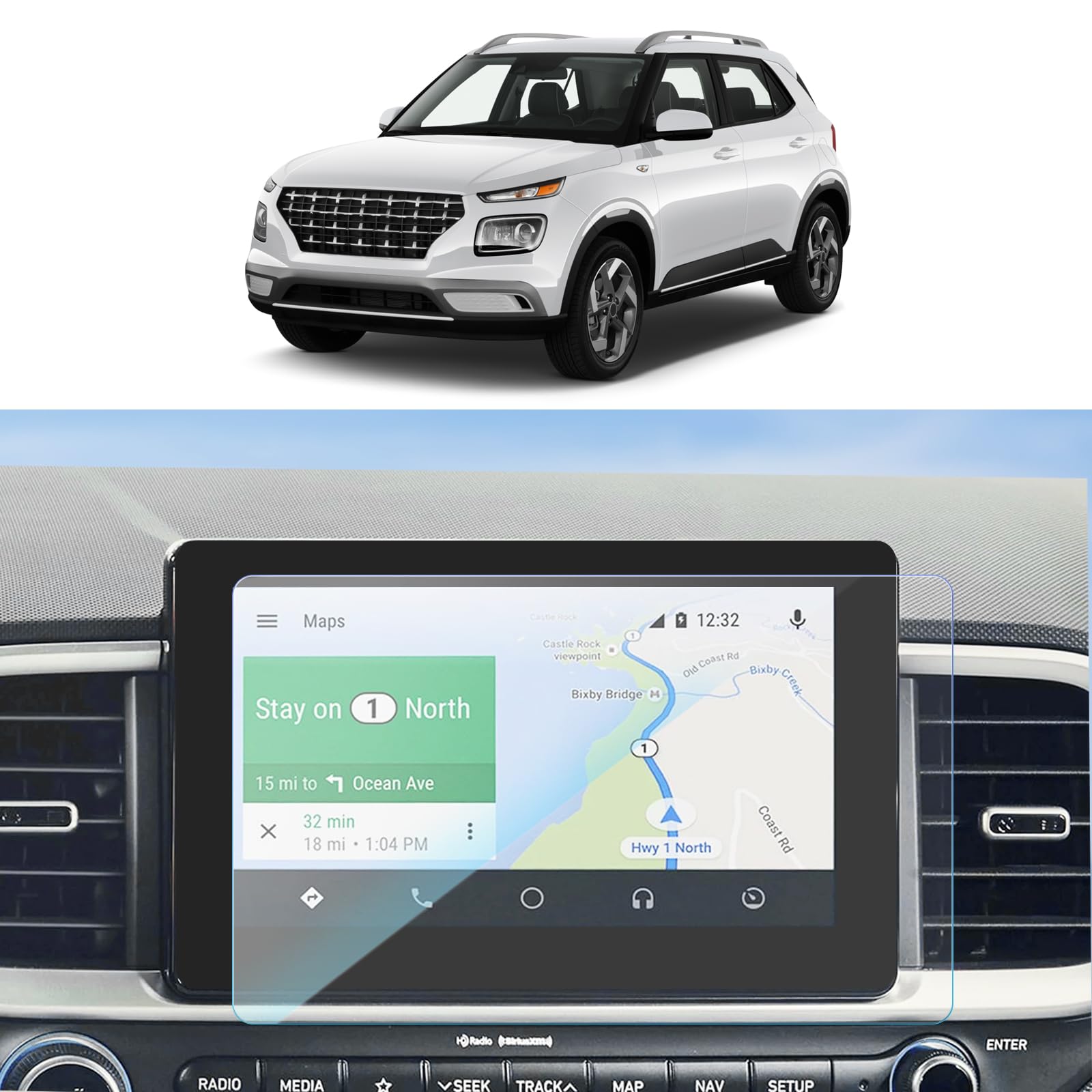 Mua for 2024 Hyundai Venue Screen Protector 2020-2024 Venue 8In ...