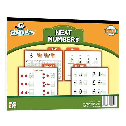 Channie’s Neat Numbers Workbook, Visual Pre K - Kindergarten Math ...