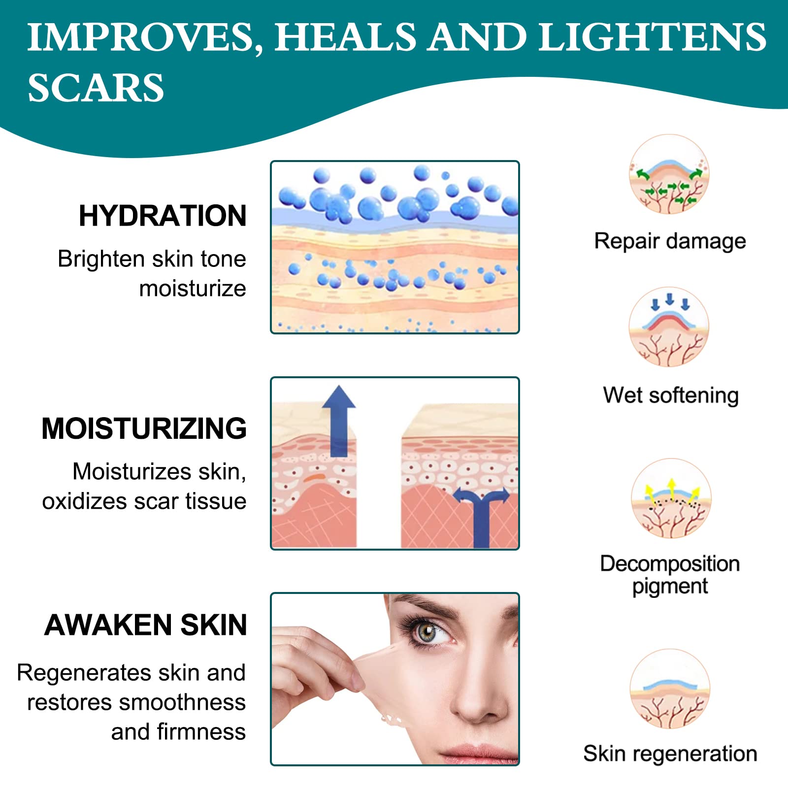 Mua Silicone Scar Sheets, Tape, Strips, 16 Pcs 5.9"x1.6", Healing ...