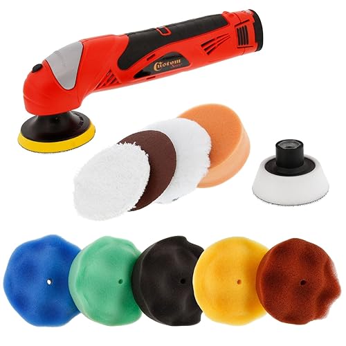 Custom Shop Professional 3" Cordless Mini Rotary Polisher Kit with 8-3 ...