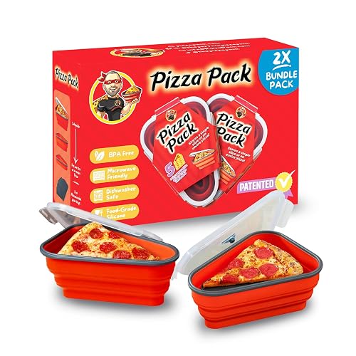 PIZZA PACK The Perfect Reusable Pizza Storage with 5 Microwavable ...