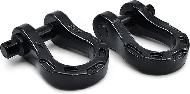 Amazon.com: GearAmerica Aluminum Alloy ULTRA Shackles (Black) | 30,000 ...