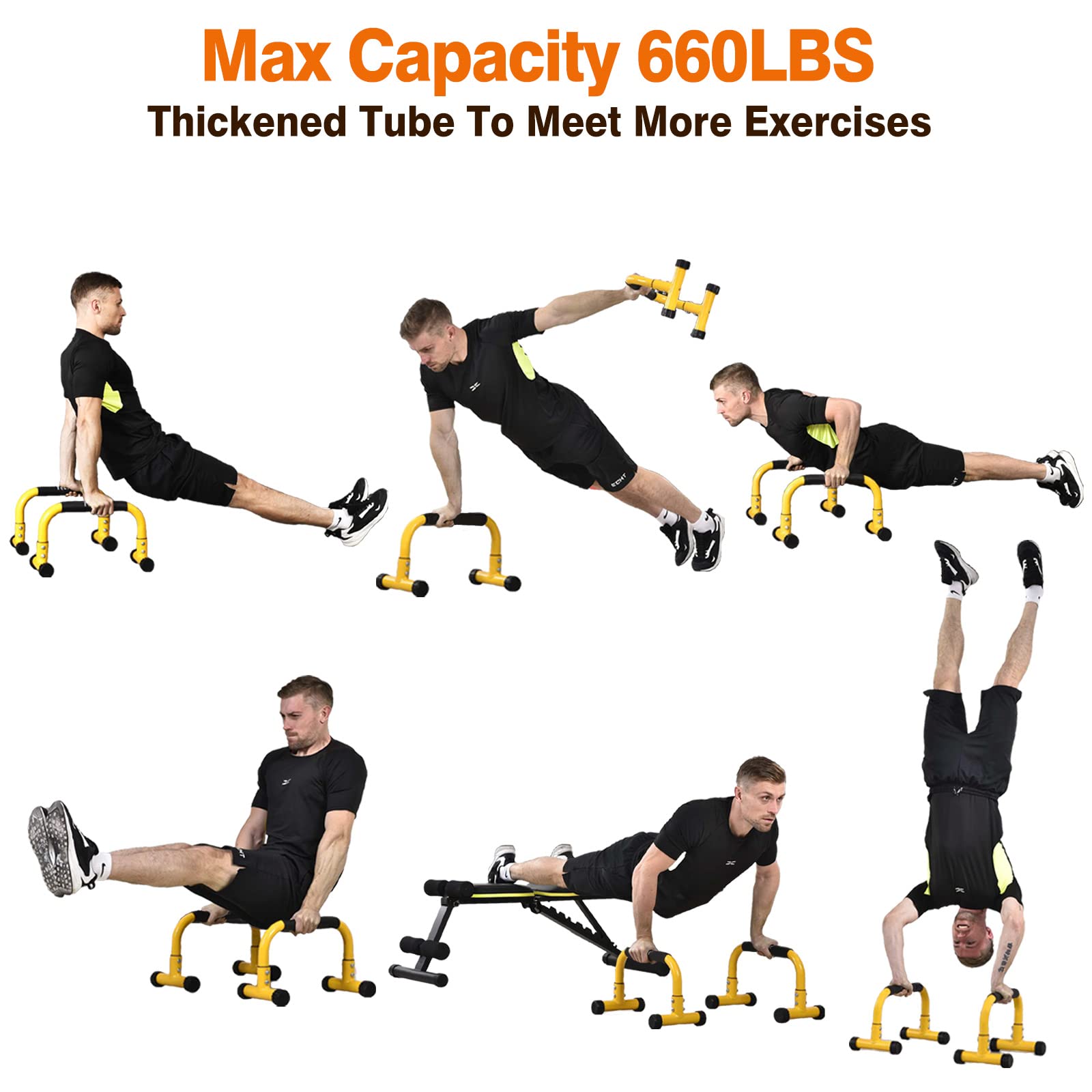 Mua Teclor Push Up Bar, Parallettes Bars For L-sit & Dip, Heavy-Duty No ...