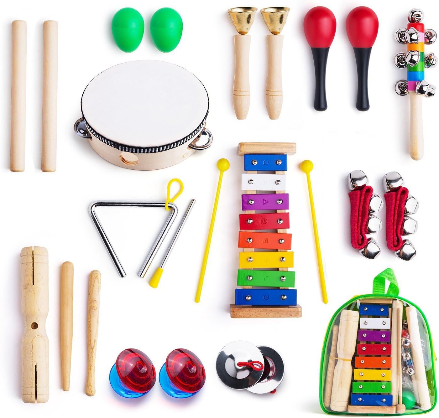 Musical Instruments for Toddler with Carry Bag, Frunsi 12 in 1 Music ...