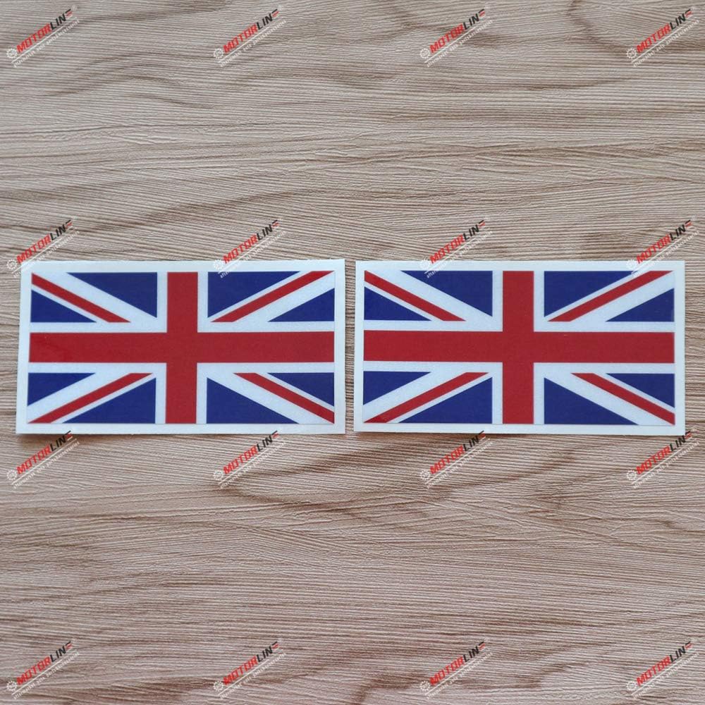 Amazon.com: 2X Reflective 4'' UK British Flag Union Jack Decal Sticker ...