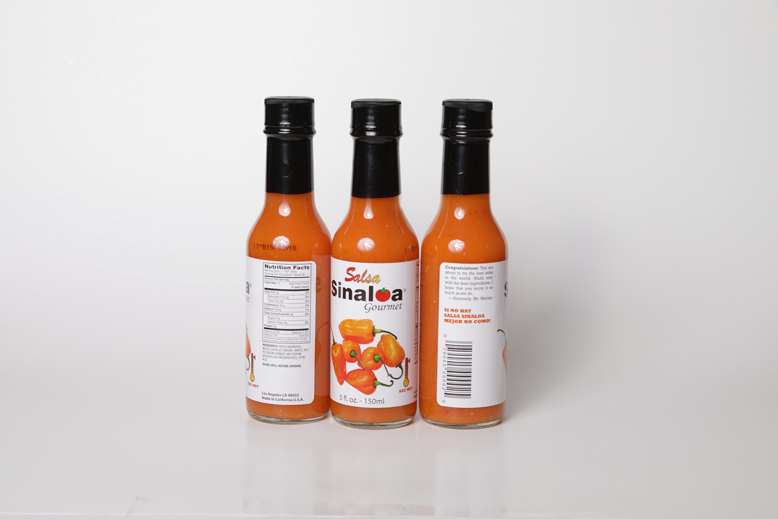 Amazon.com : Salsa Sinaloa Gourmet Hot Sauce set of 3 (3 Bottles ...