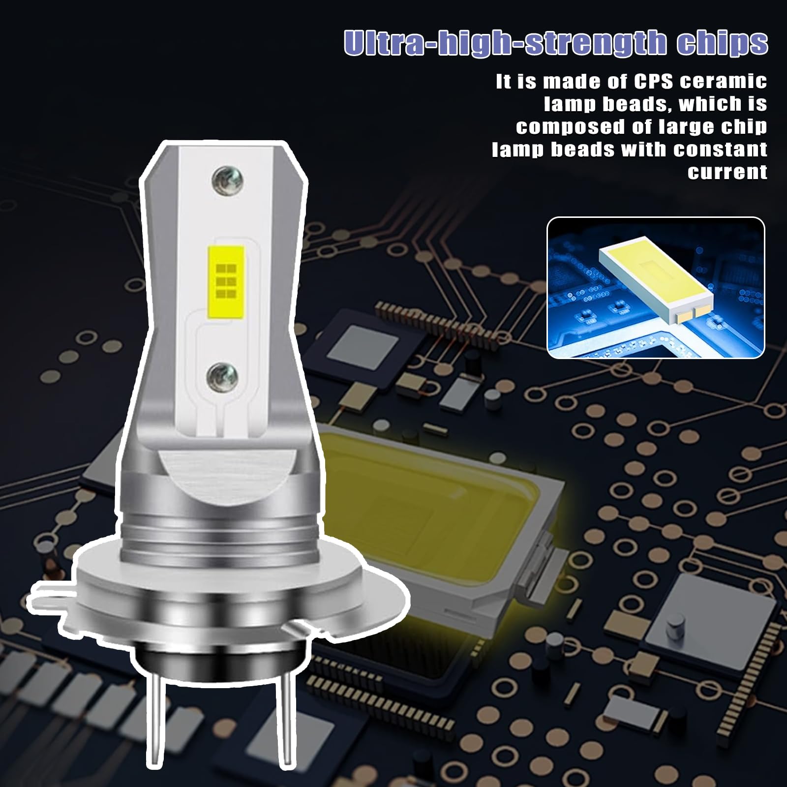 Mua Pack-2 Car H7 LED Front Rear Fog Light Bulbs, 6000K 1800LM 360 ...