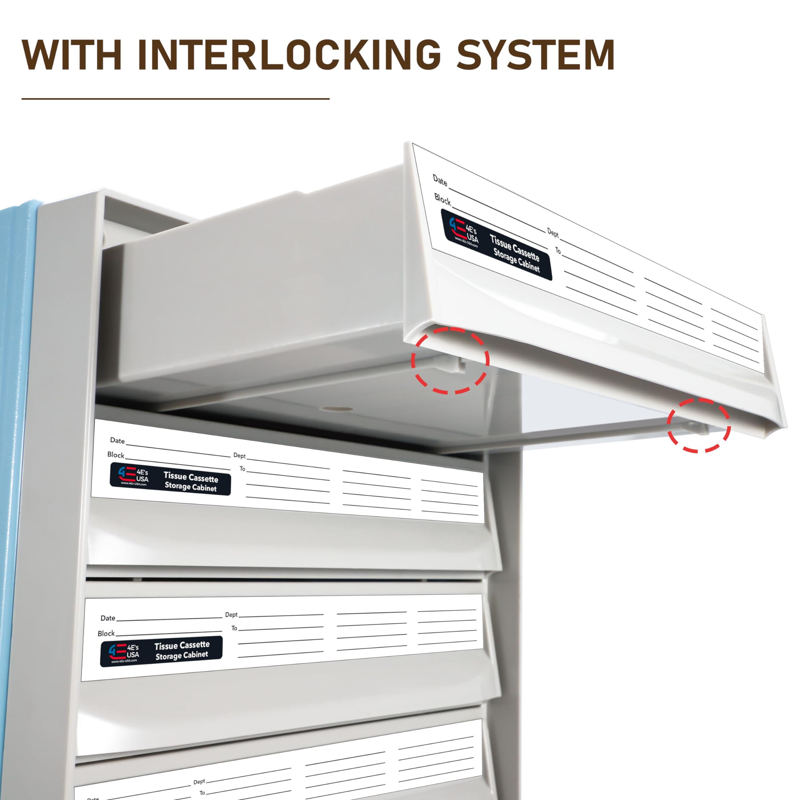 4E's USA Tissue Cassette Storage - Histology Cassette Cabinet With Six ...