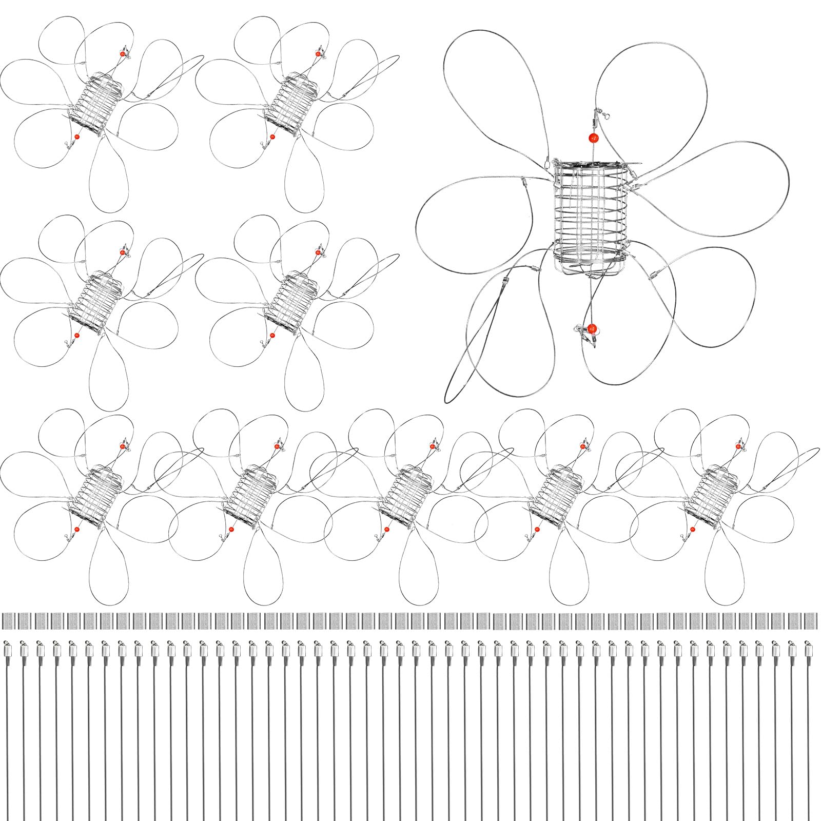 MorningRo Crab Snare Traps with 8 Loops Stainless Steel Crab Snare for ...