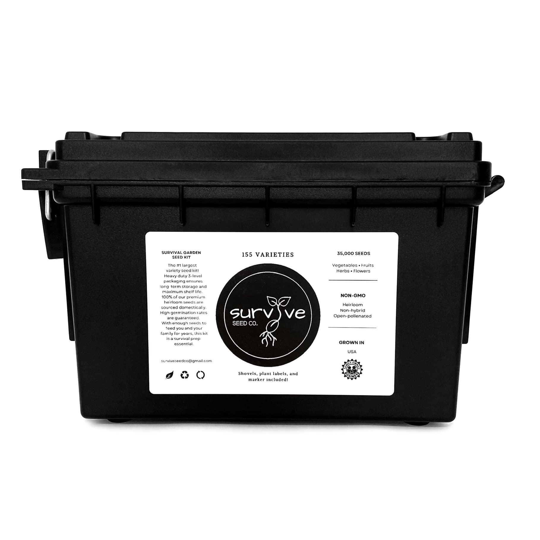 Survival Seed Kit #1 Largest Variety Heirloom Seed Collection - 155 Varieties - (Over 35,000 ...