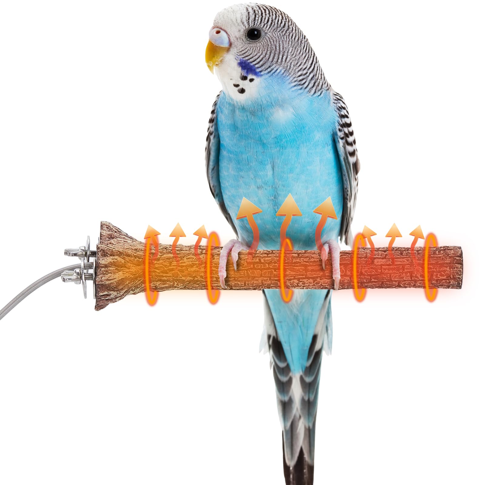 Heated Bird Perch, Thermo Perch Bird Warmer, Simulated Wood Stand Bird ...