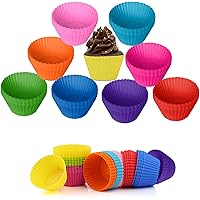 COOLCOOP Silicone Baking Cups: Reusable Silicone Baking Cups, Non-Stick ...