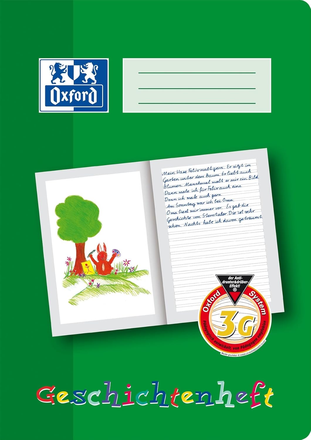 Oxford 100050105 School Learning to Write Notebook, A5, Lineature 0 ...