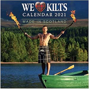 2021 Calendar Scotland We Love Kilts Wall Small Compact: Wall Calendars ...