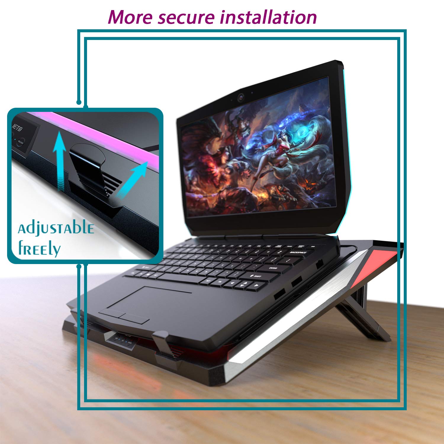 Mua IETS GT300 Double Blower Laptop Cooling Pad for 14-17 Inch Gaming ...