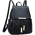Amazon.com: KKXIU Quilted Trendy Leather Backpack Purse for Women and ...