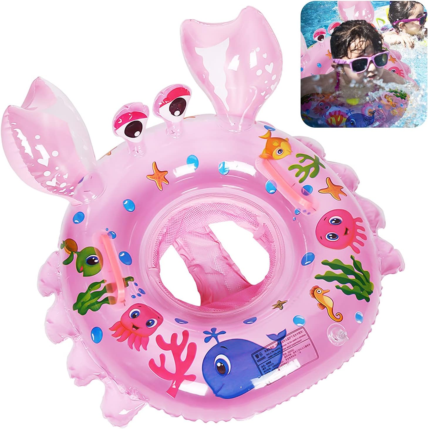 Yisscen Baby Swimming Ring, Crab Swimming Ring, Swimming Seat Swimming ...