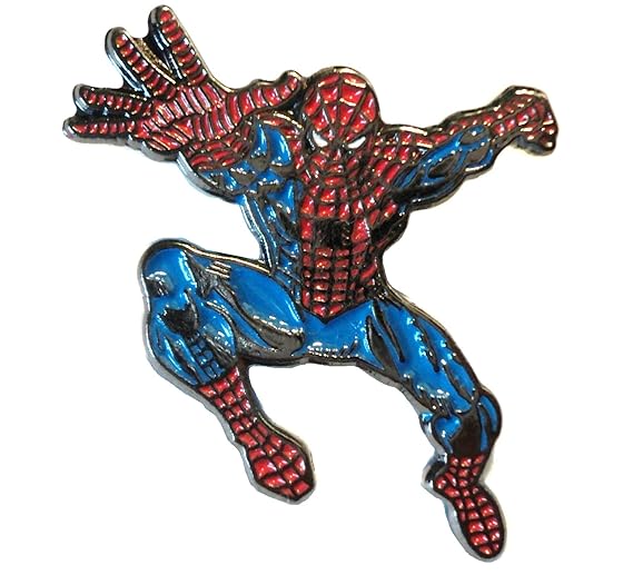 Spider-Man Comic Book Superhero Metal Enamel Pin Badge: Amazon.co.uk ...