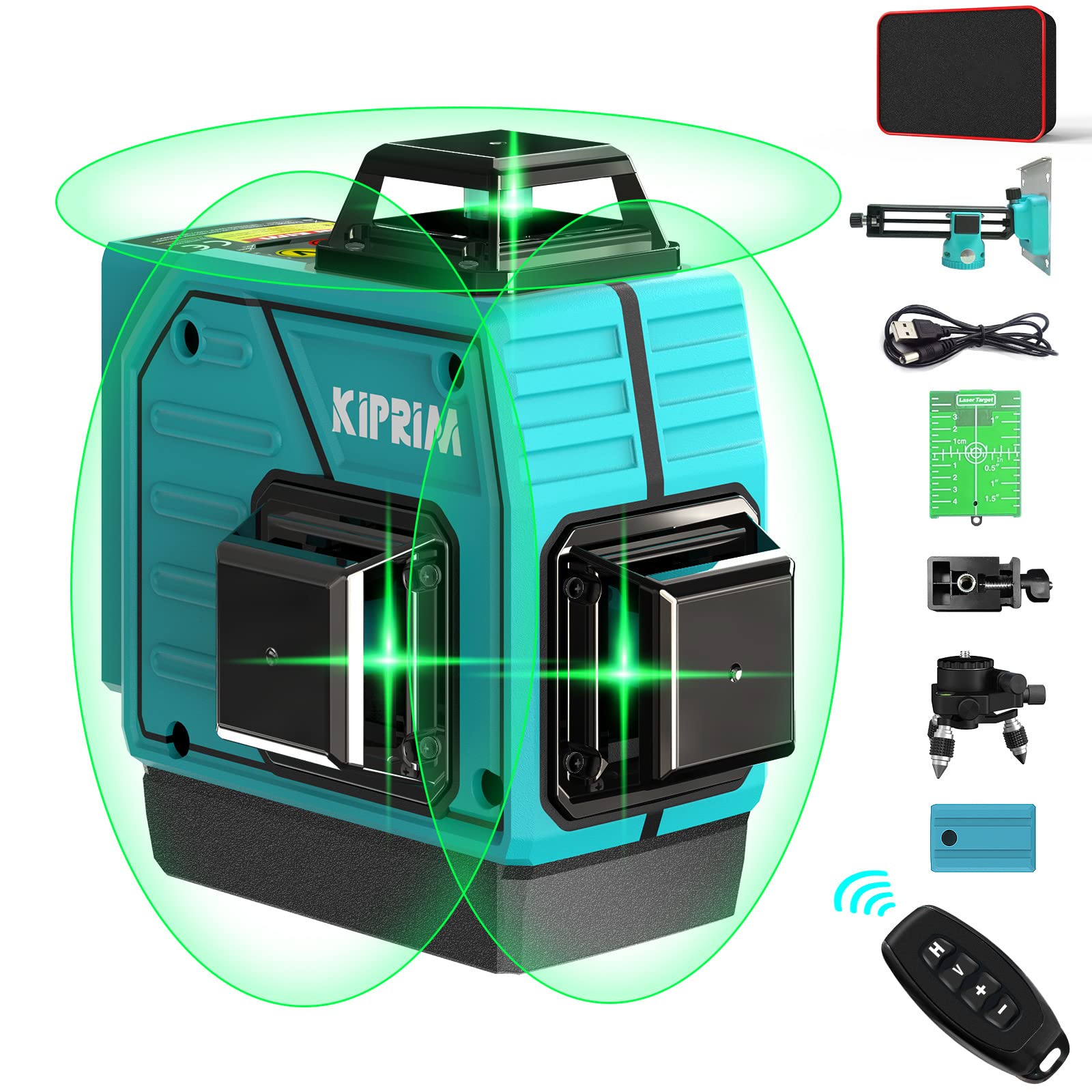 Mua Kiprim LV3G Laser Marker, 12 Wires, 3x360° Green Laser Level, 40m ...