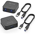 Amazon.com: Plugable USB 3.0 Sharing Switch, One-Button USB A Switch to Share Devices Between 2 ...