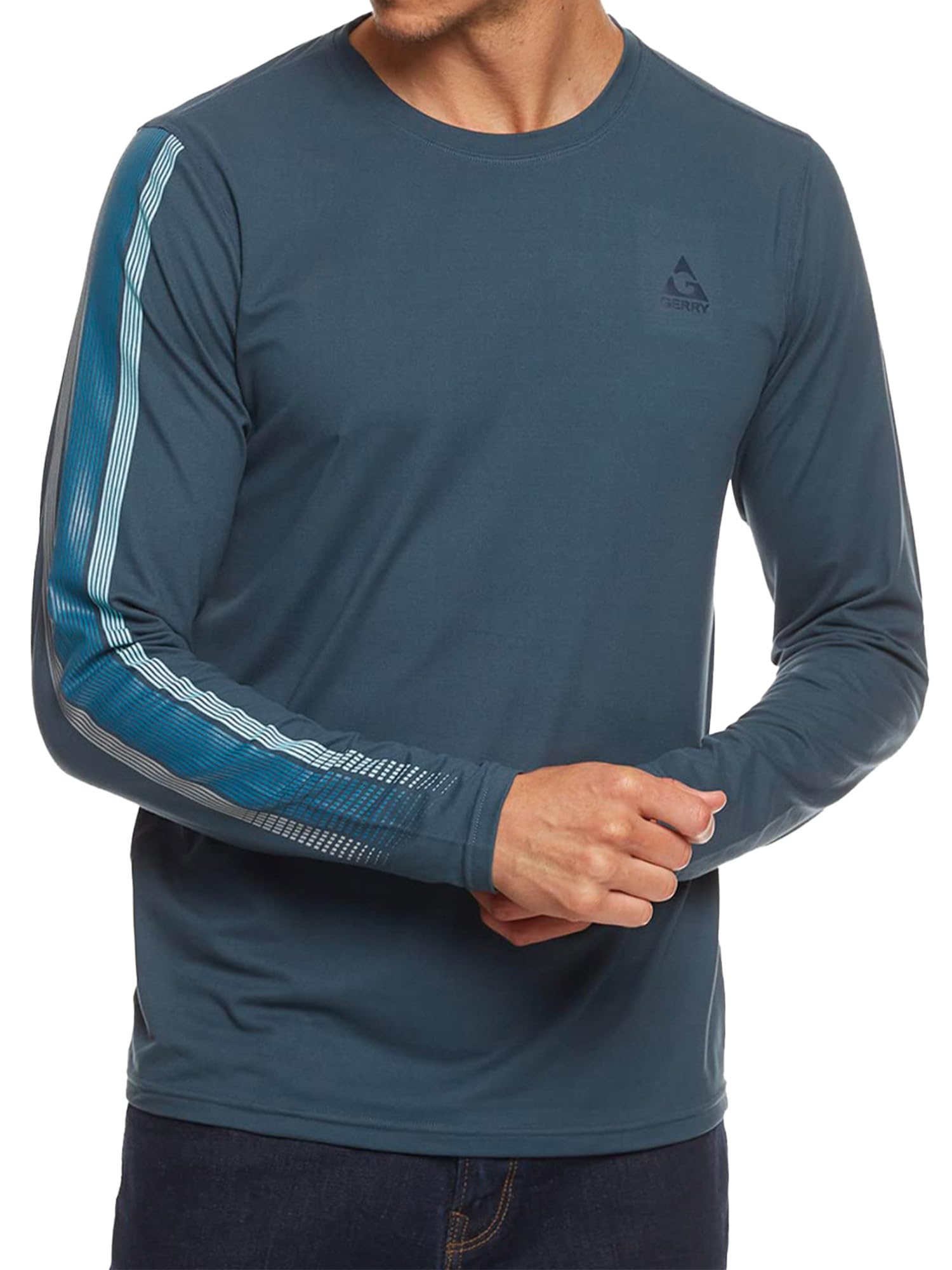 LARGE Gerry Mens Sun Shirt Protection Tee UPF 40+ - Quick-Dry, Anti ...