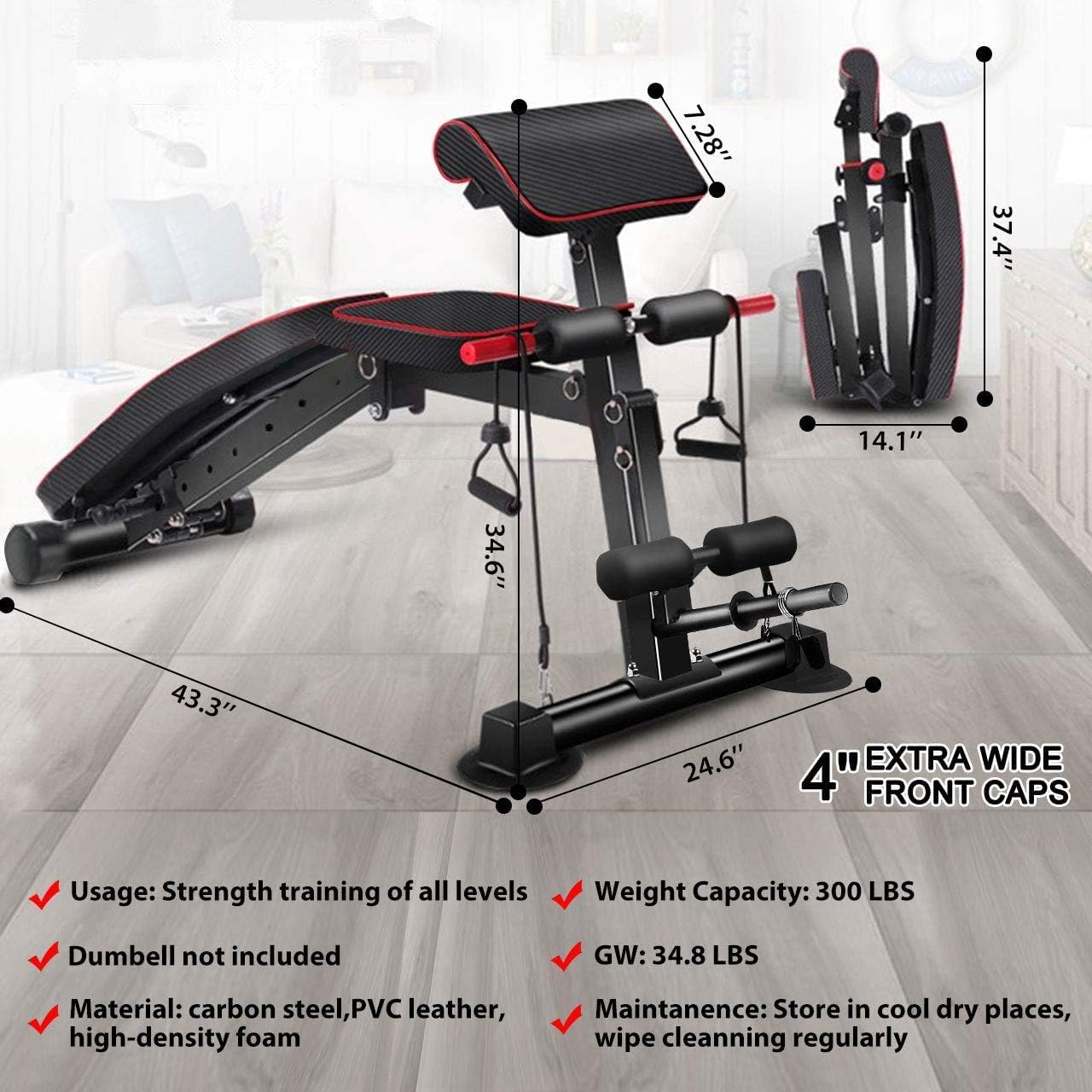 Mua Adjustable Weight Bench - Utility workout Benches for Exercise ...
