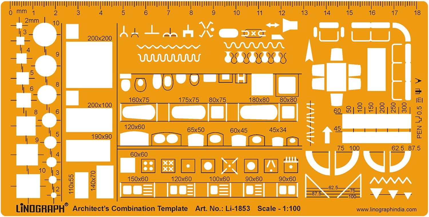 Architectural and Contractors Template Architect Combination Stencil ...