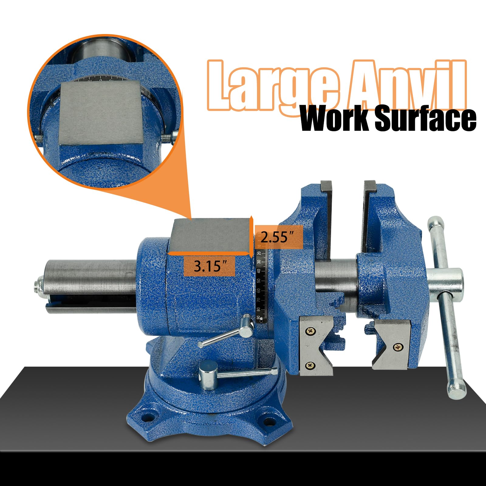 Mua 5" Bench Vise, 2 in 1 Multi-Jaw Bench Vice with 360 Degree Head and ...