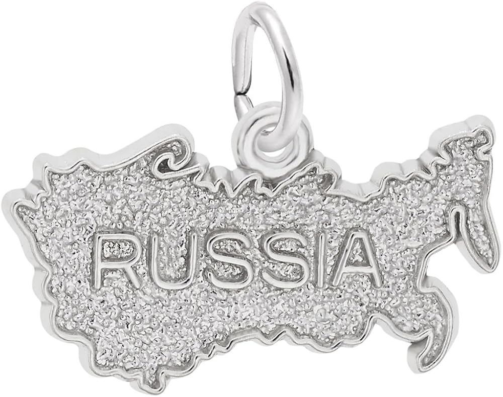 Amazon.com: Russia Charm In Sterling Silver, Charms for Bracelets and ...