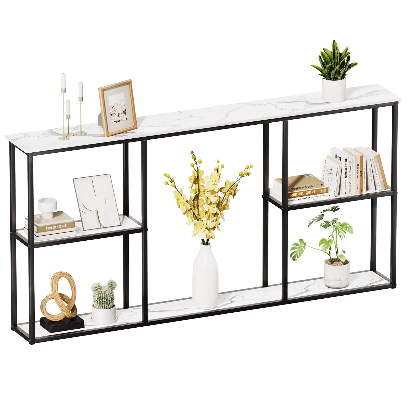WOHOMO Console Table,Small Modern Entryway Table for Entry,3-Tire Long ...