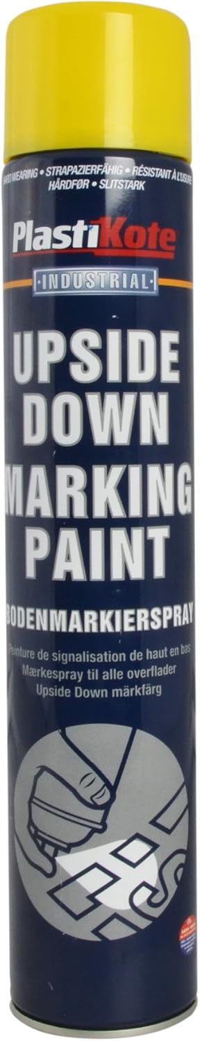 Plasti-kote 6002 750ml Upside Down Mark Paint - Yellow: Amazon.co.uk ...