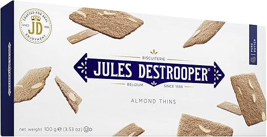 Jules Destrooper Almond Thins Cookies, 100g: Amazon.co.uk: Grocery