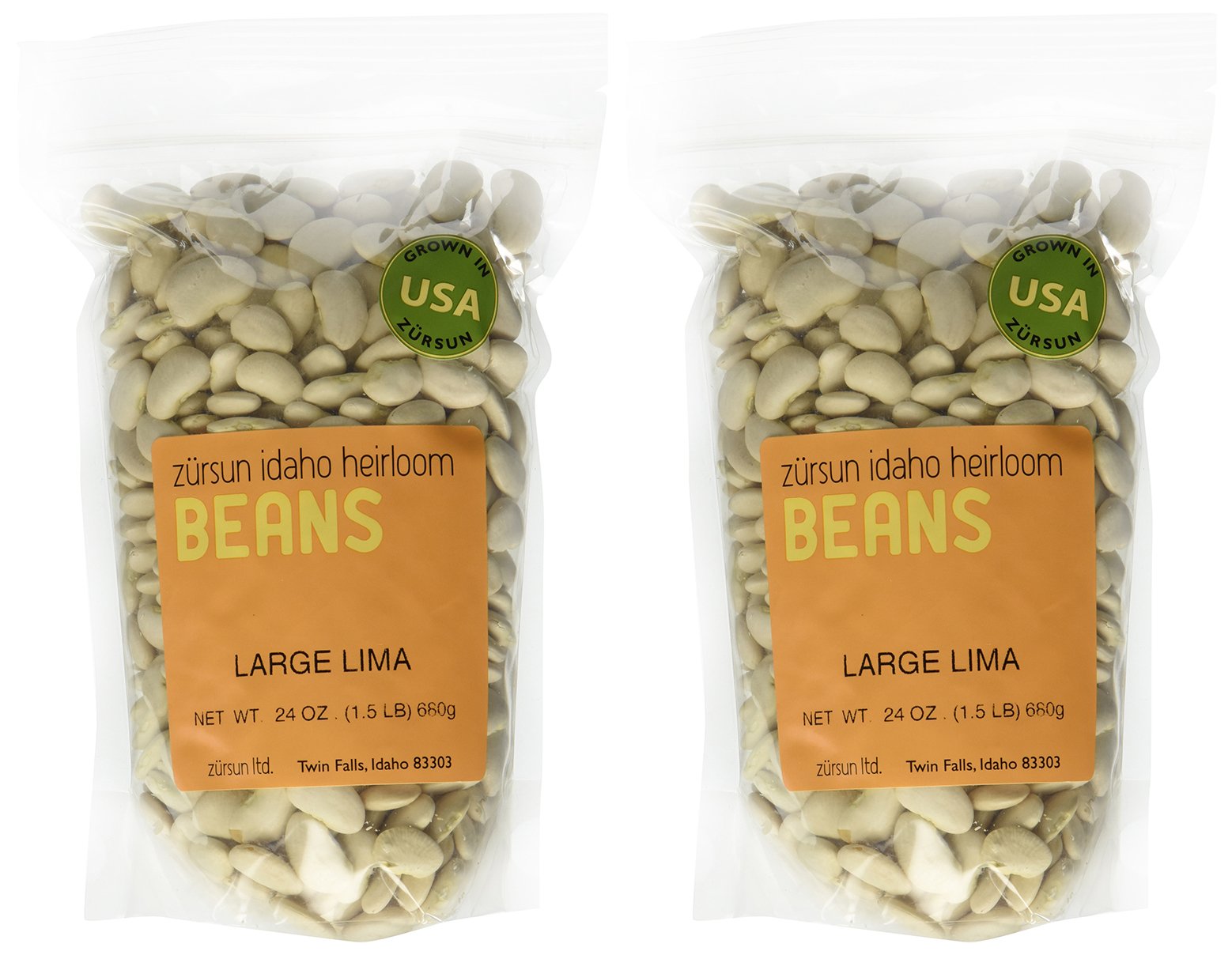 Amazon.com : Lima Beans - Giant Peruvian, Dry - 1 resealable bag - 1 lb ...