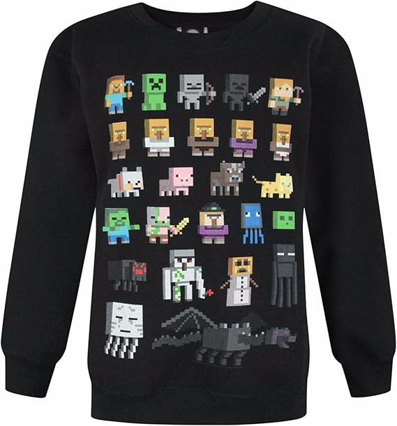 Minecraft - Sudadera oficial modelo Sprites para niños: Amazon.es: Ropa ...