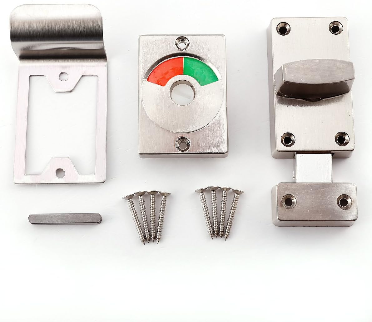 Vacant/Engaged Bathroom Door Lock Chrome Silver Toilet Indicator Catch ...