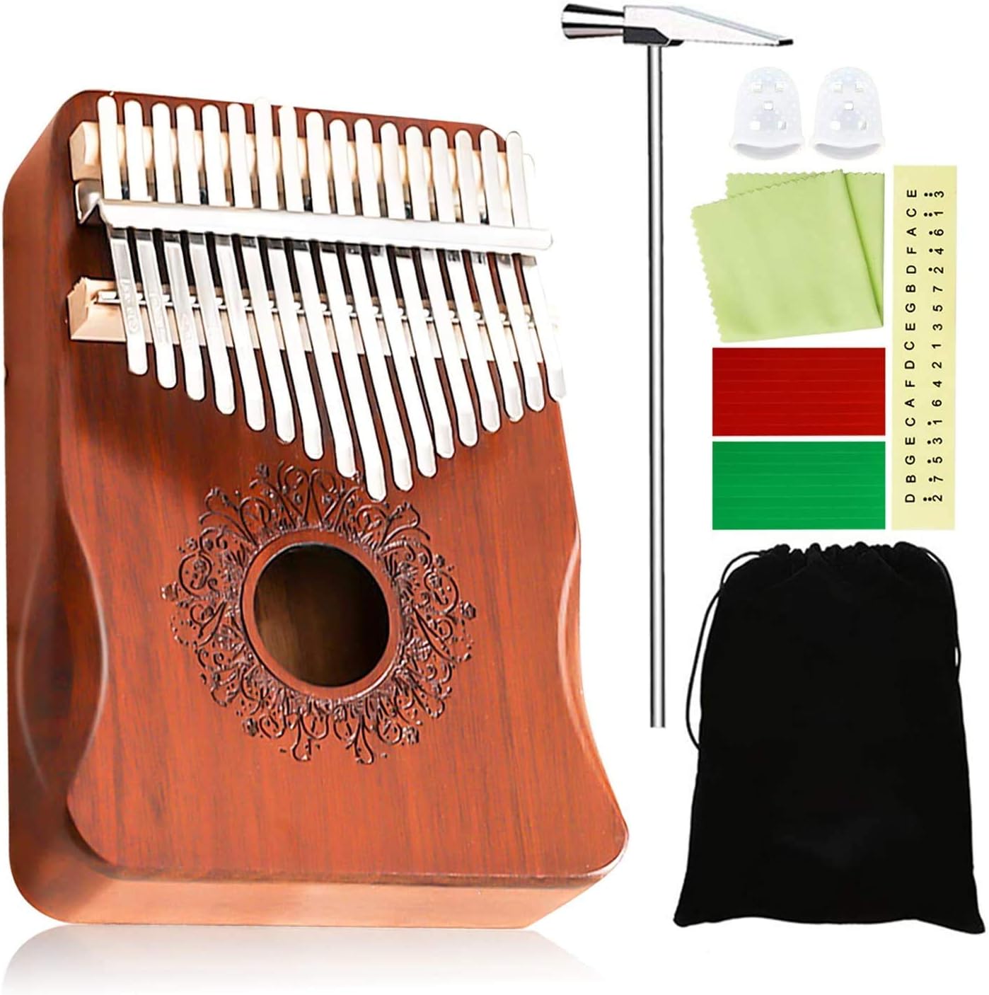 OLT-EU 17 Key Thumb Piano, Upgrade Kalimba with Study Instruction and ...