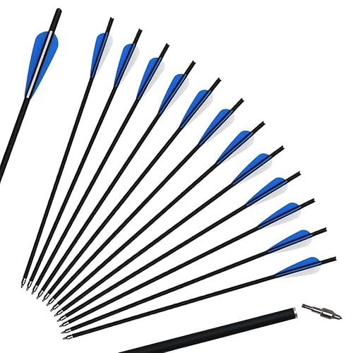SinoArt 20" Carbon Crossbow Bolt Arrows Crossbolt Arrows with 4" vanes ...