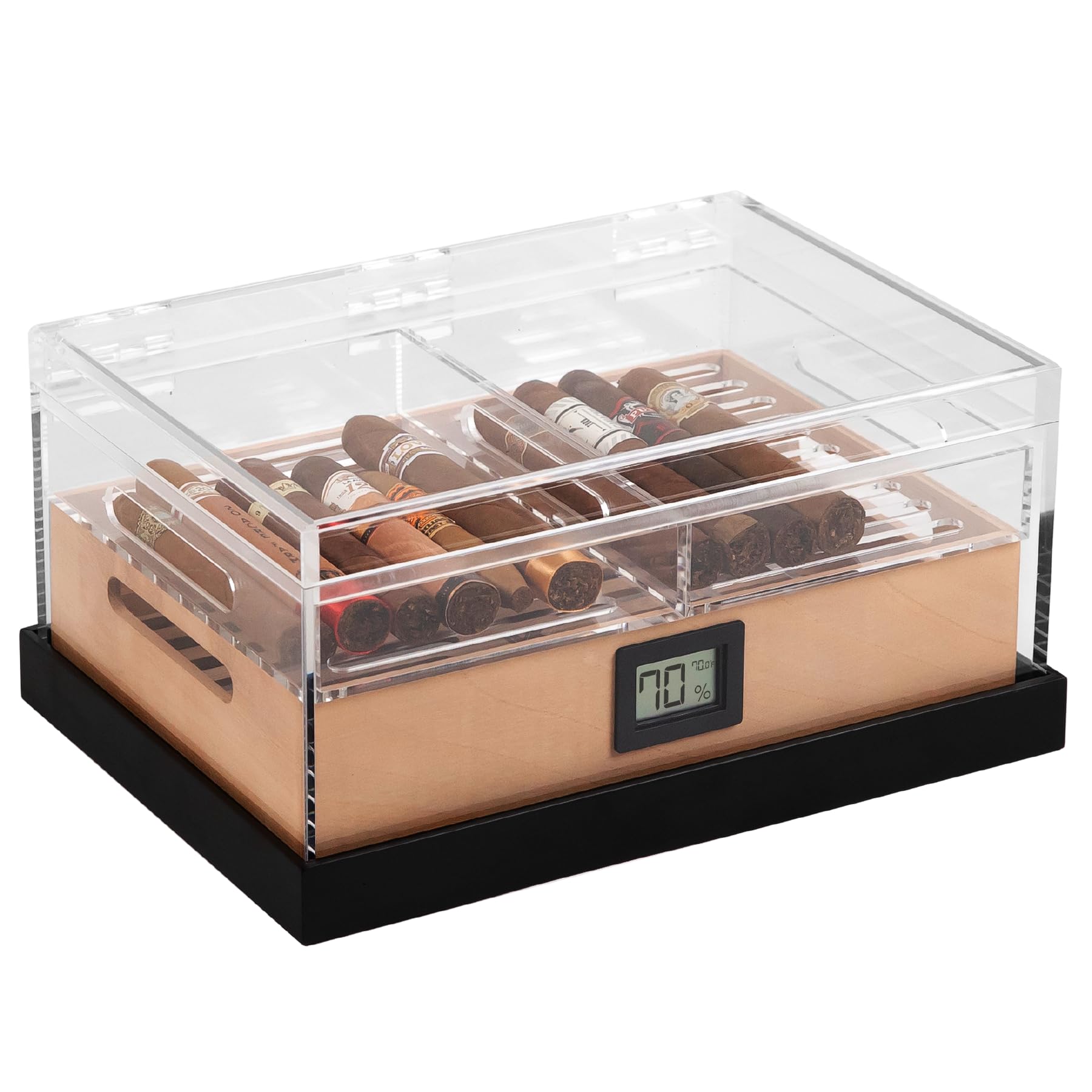 CASE ELEGANCE - Felix Pro Tupperdor - Airtight Acrylic Humidor, Two ...
