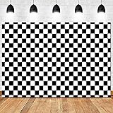 Amazon.com : Checkered Backdrops Photography Vinyl Racing White and ...
